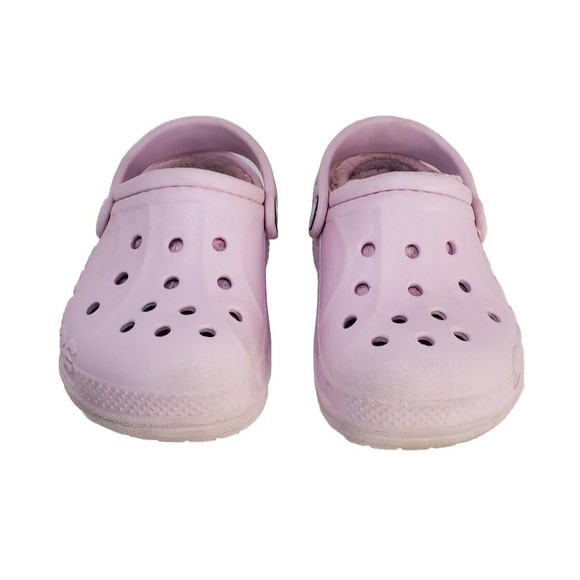CROCS | Shoes | Crocs Baby Girl Pink Fleece Lined Sz 7 C | Poshmark